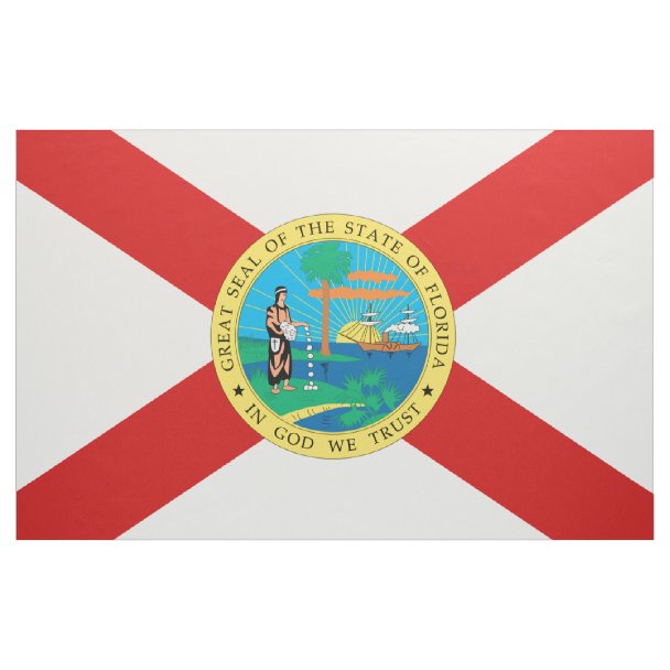 Florida State Flag Fabric | Zazzle