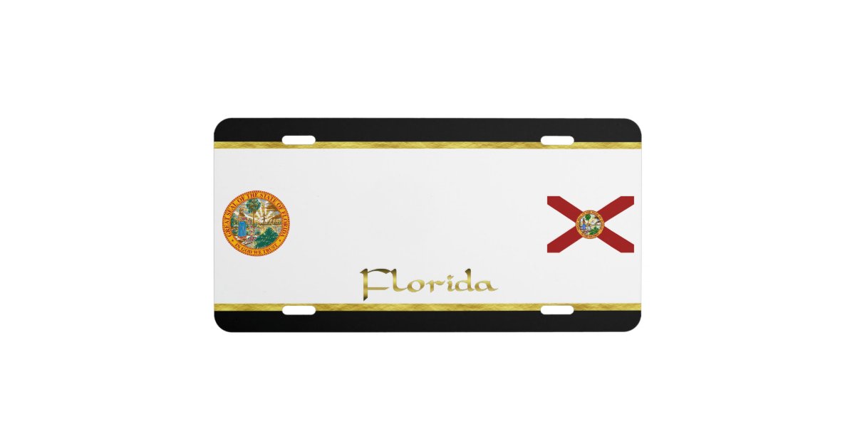 Florida flag license plate | Zazzle