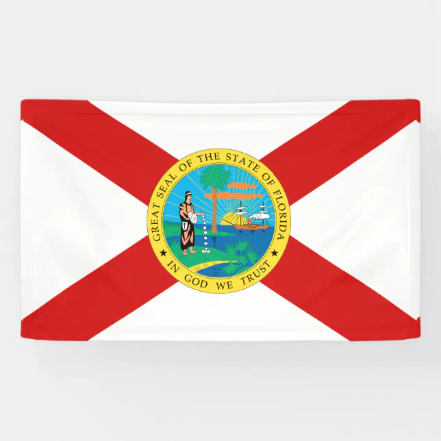 FLORIDA Flag Pattern -.png Banner | Zazzle