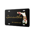 Florida Flag State Flower Orange Blossom License Plate | Zazzle