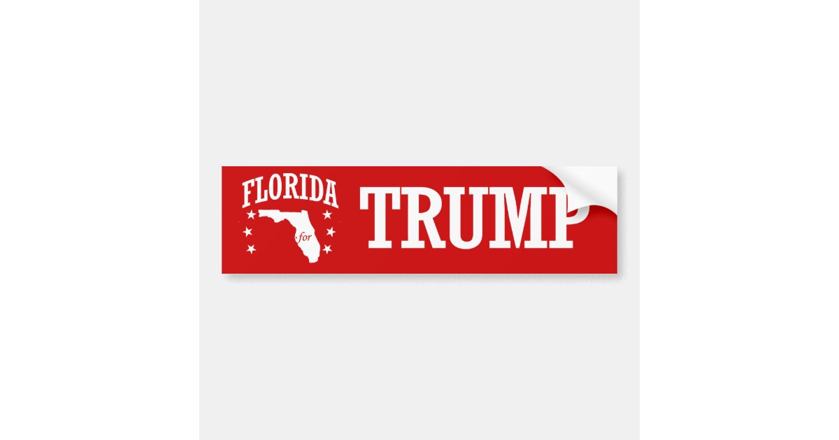 FLORIDA FOR TRUMP BUMPER STICKER | Zazzle