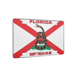 Florida Gadsden Flag Aluminum License Plate License Plate | Zazzle