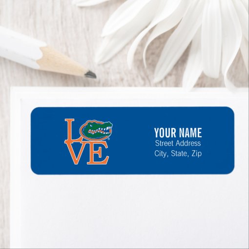 Florida Gators Love Label | Zazzle