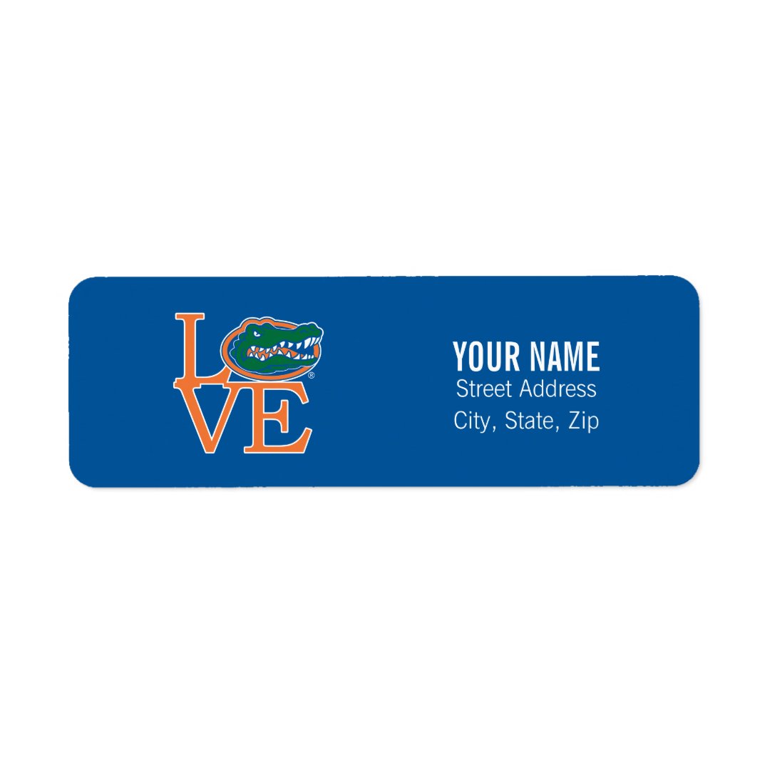 Florida Gators Love Label | Zazzle