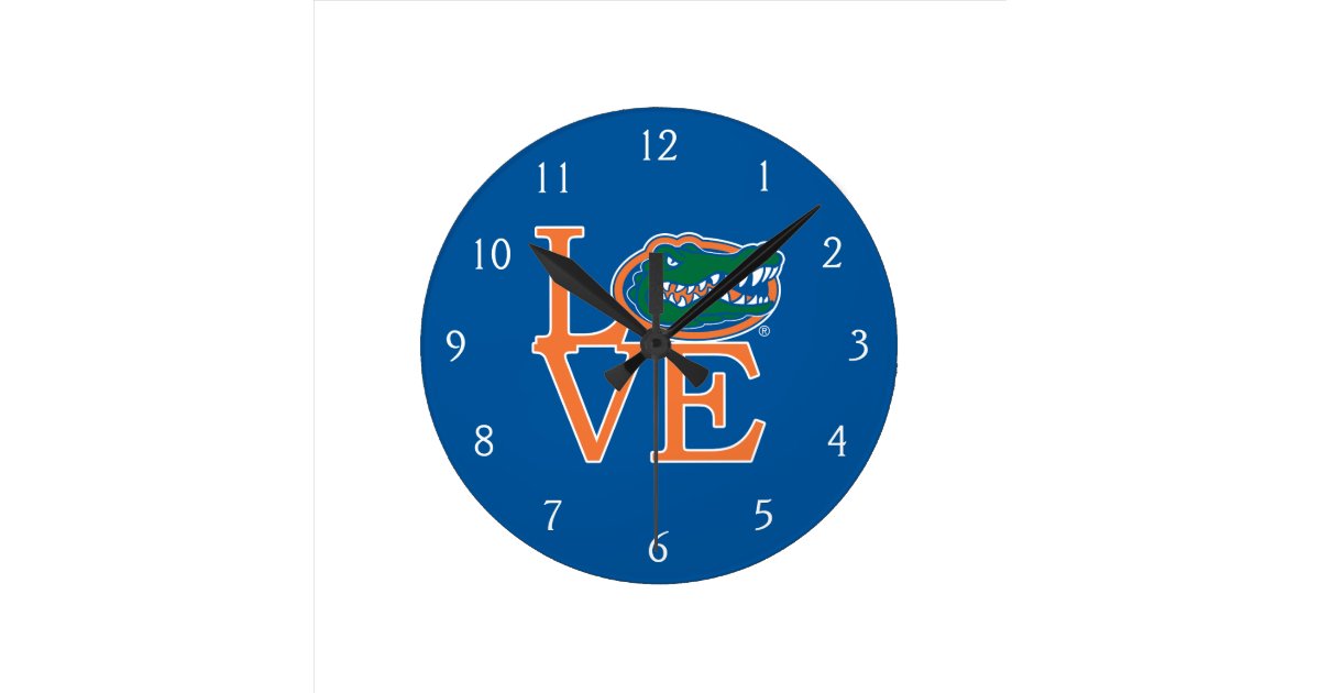 Florida Gators Love Round Clock | Zazzle.com