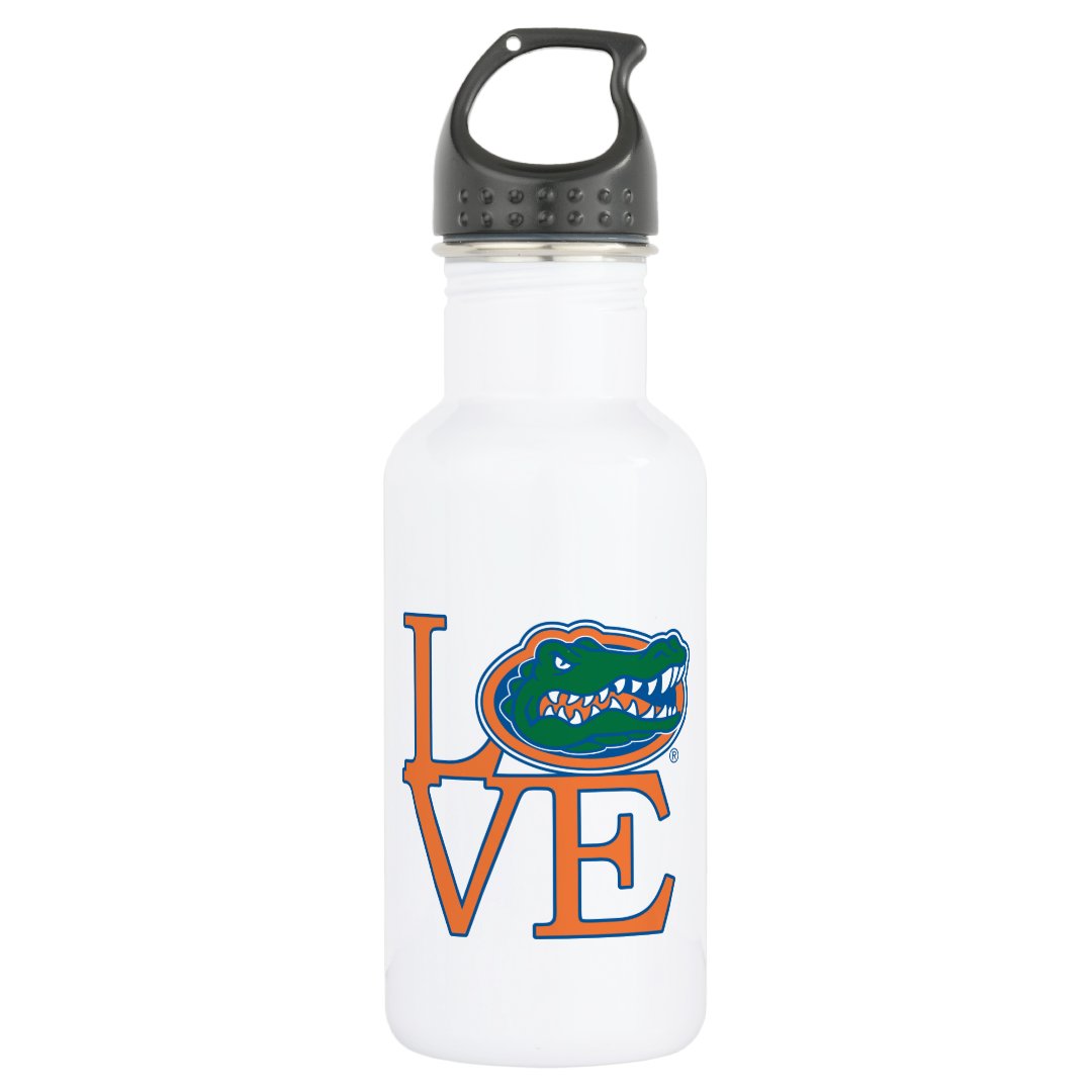 Florida Gators Love Stainless Steel Water Bottle | Zazzle