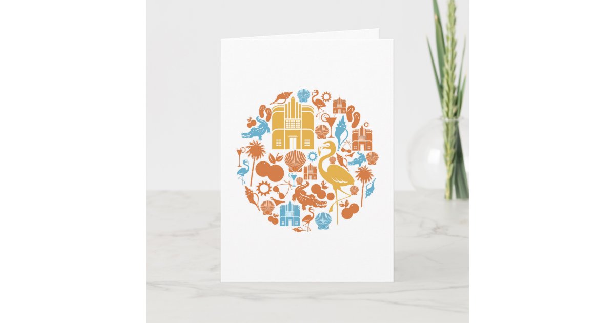 Florida Icons Card | Zazzle