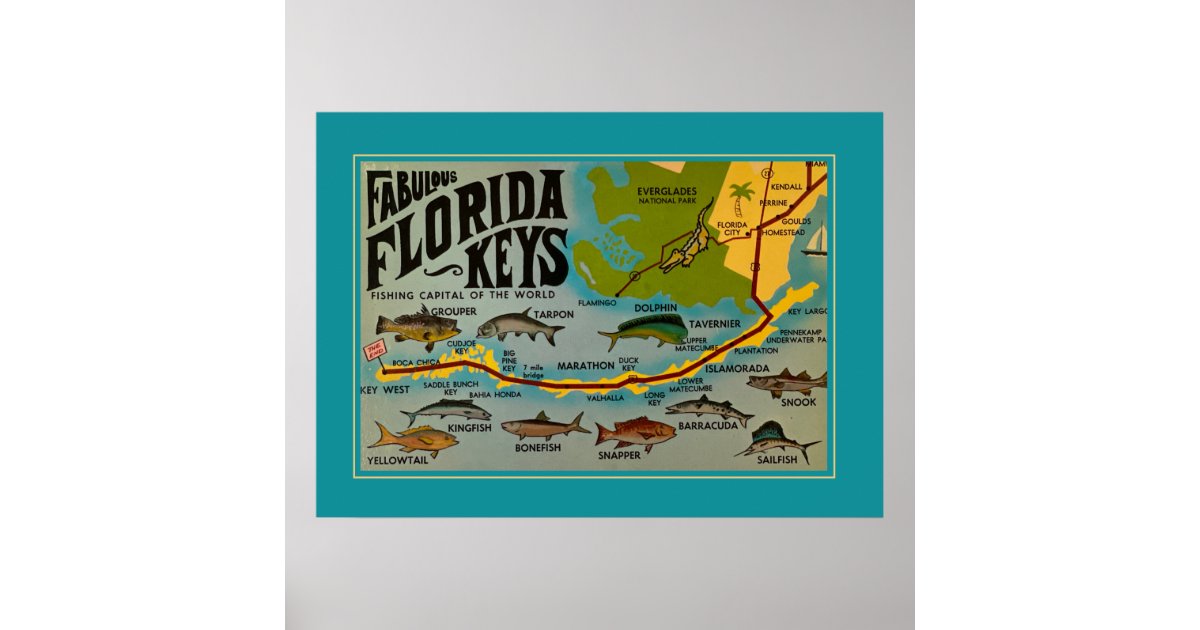 Florida Keys Fish Poster | Zazzle