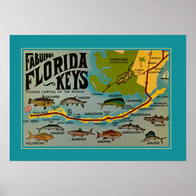 Florida Keys Fish Poster | Zazzle