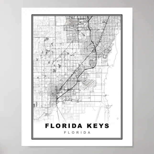 Florida Keys Map Poster | Zazzle