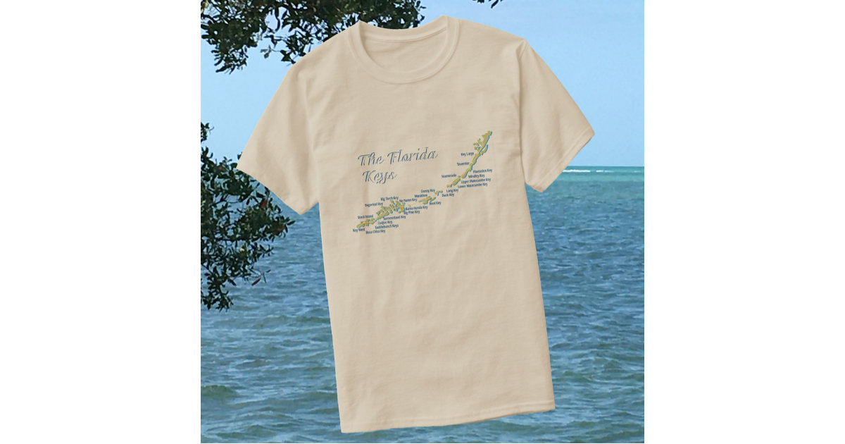 Florida Keys Map T-Shirt | Zazzle