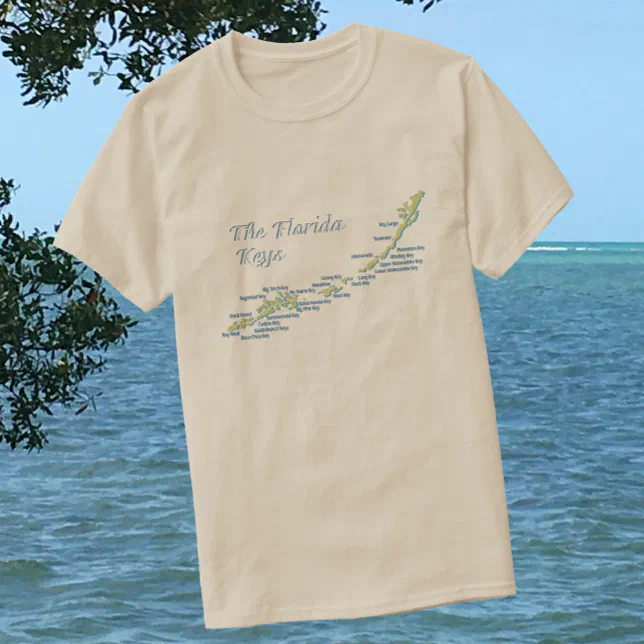 Florida Keys Map T-Shirt | Zazzle