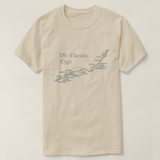 Florida Keys Map T-Shirt | Zazzle.com