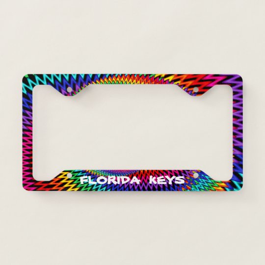Watercolor Rainbow Colored Personalized License Plate Frame | Zazzle.com