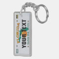 Florida License Plate (customizable) Keychain | Zazzle