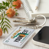 Florida License Plate (customizable) Keychain | Zazzle