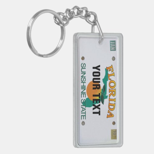 Florida License Plate Keychain | Zazzle