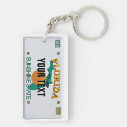 Florida License Plate Keychain | Zazzle