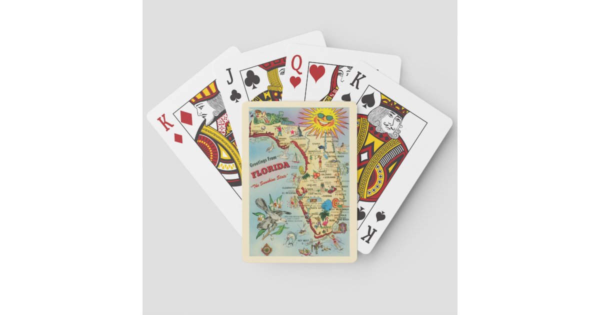 Florida Map Playing Cards | Zazzle