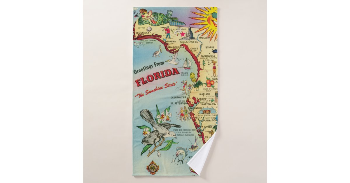 Florida Map Towel | Zazzle