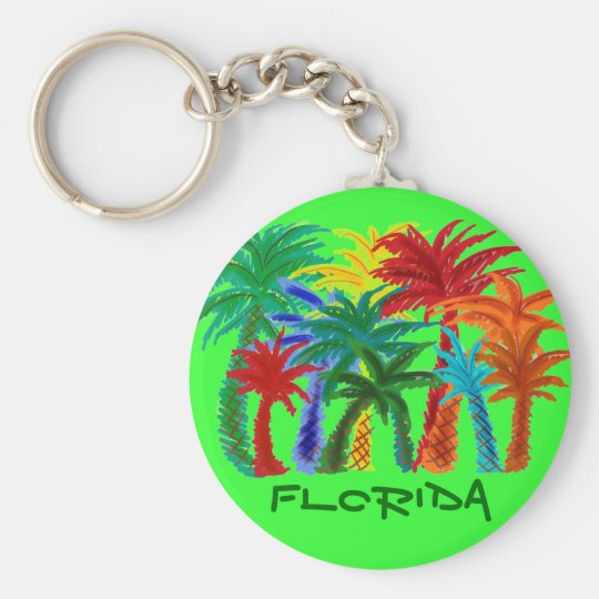 Florida palm tree keychain | Zazzle.com