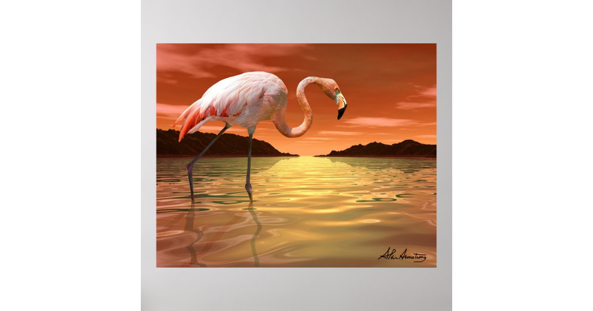 Florida Pink Flamingo Poster | Zazzle