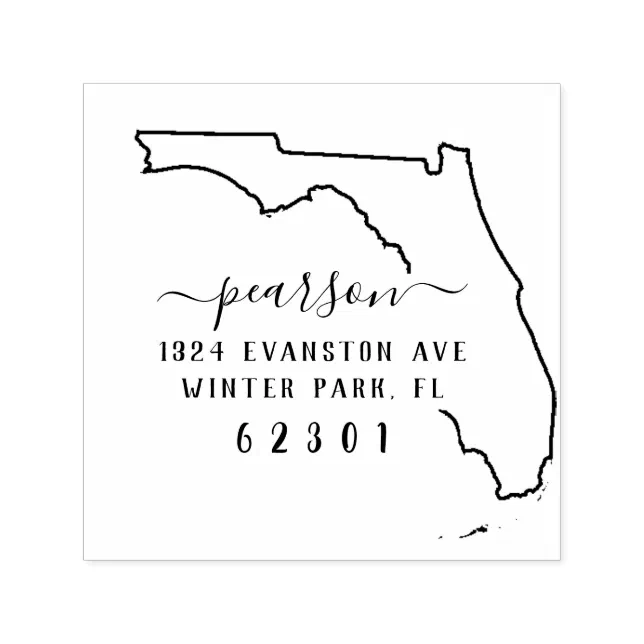 Florida Return Address Stamp Self-Inking | Zazzle