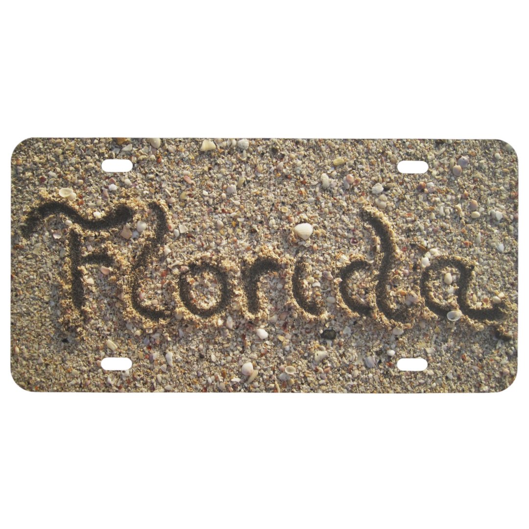 Florida Sand License Plate | Zazzle