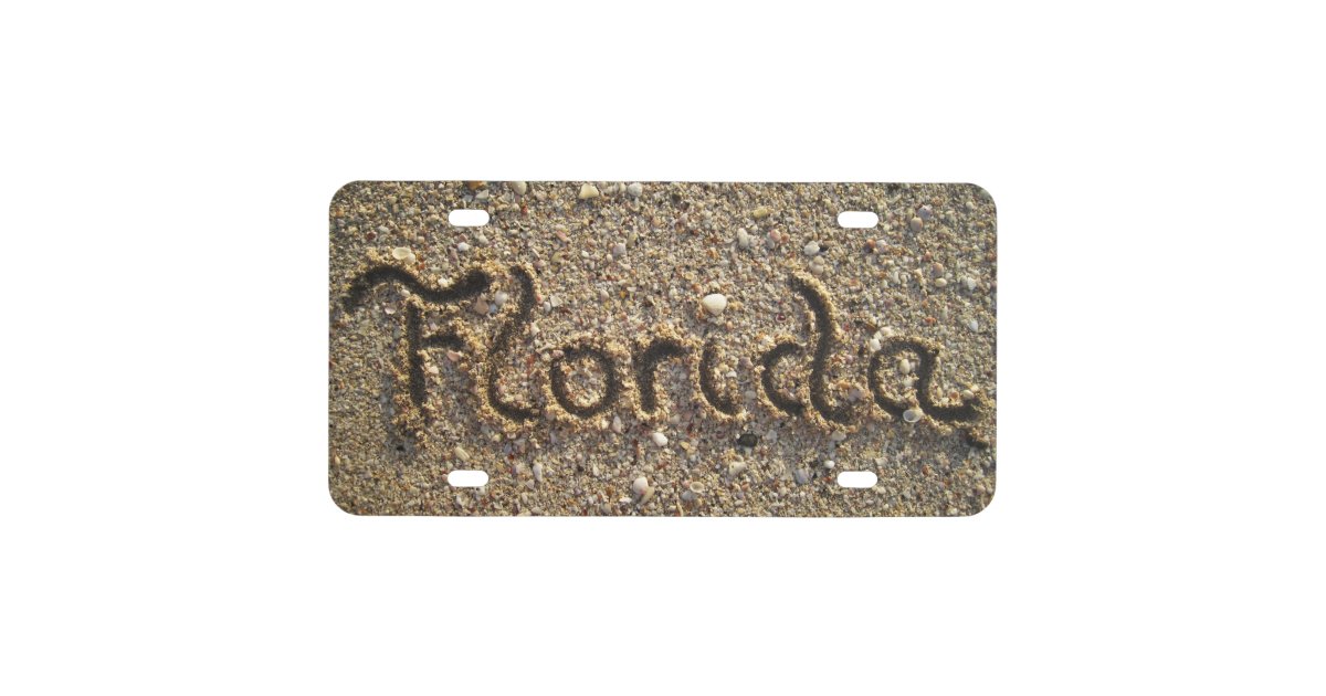 Florida Sand License Plate | Zazzle