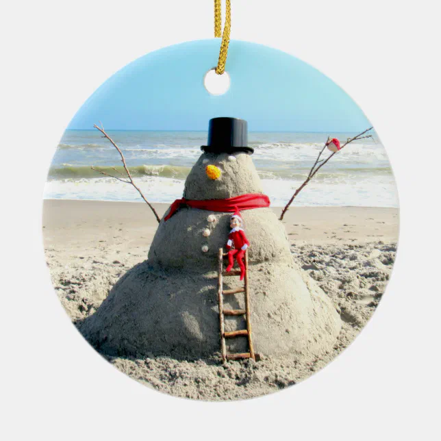 Florida Snowman Ornament | Zazzle
