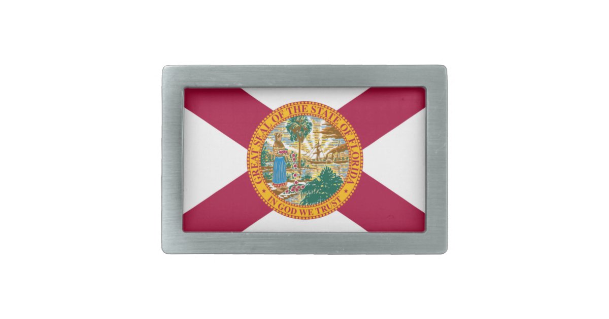 FLORIDA STATE FLAG BELT BUCKLE | Zazzle