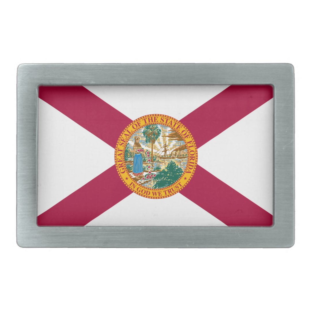 Florida State Flag Belt Buckle | Zazzle