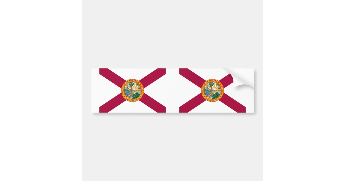 Florida State flag Bumper Sticker | Zazzle