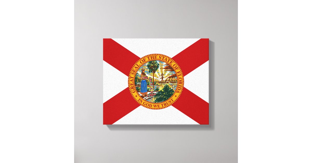 Florida State Flag Canvas Print | Zazzle