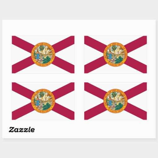 Florida State Flag Rectangular Sticker | Zazzle