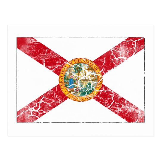 Florida State Flag Vintage Postcard | Zazzle.com