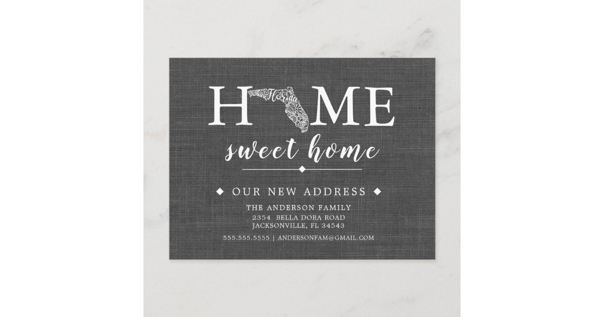 FLORIDA State Moving Announcement Post Card | Zazzle