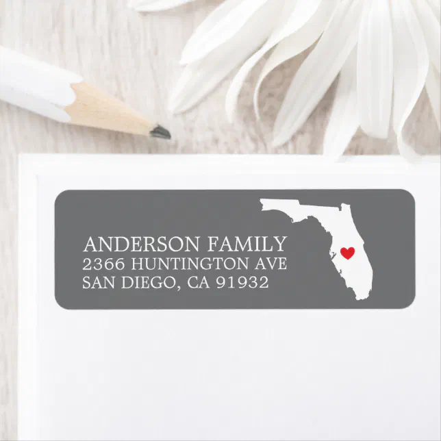 Florida State | New Home Return Address Label | Zazzle