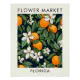 Florida State Orange Blossom Flower Market Poster | Zazzle