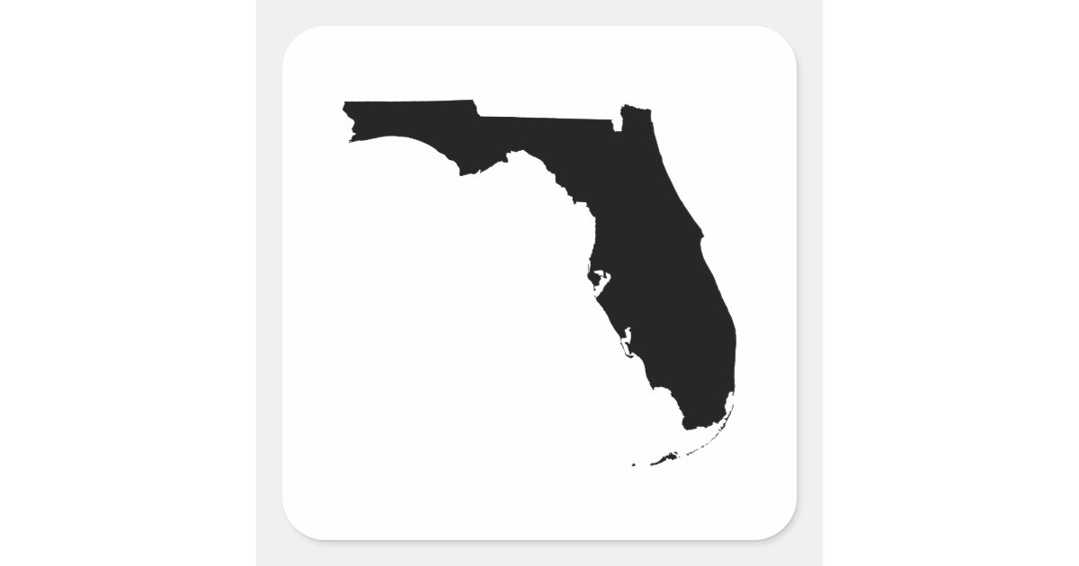 Florida State Outline Square Sticker | Zazzle