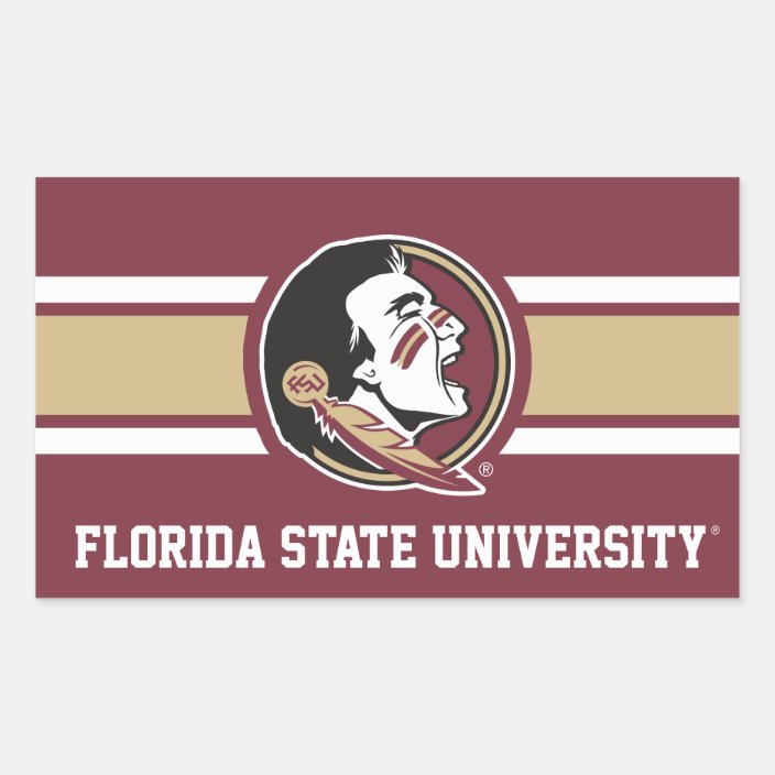 Florida State University Seminoles Gold Rectangular Sticker | Zazzle