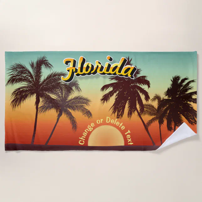 Florida Sunset Beach Towel | Zazzle