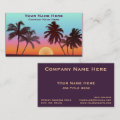 Florida Sunset Business Card | Zazzle