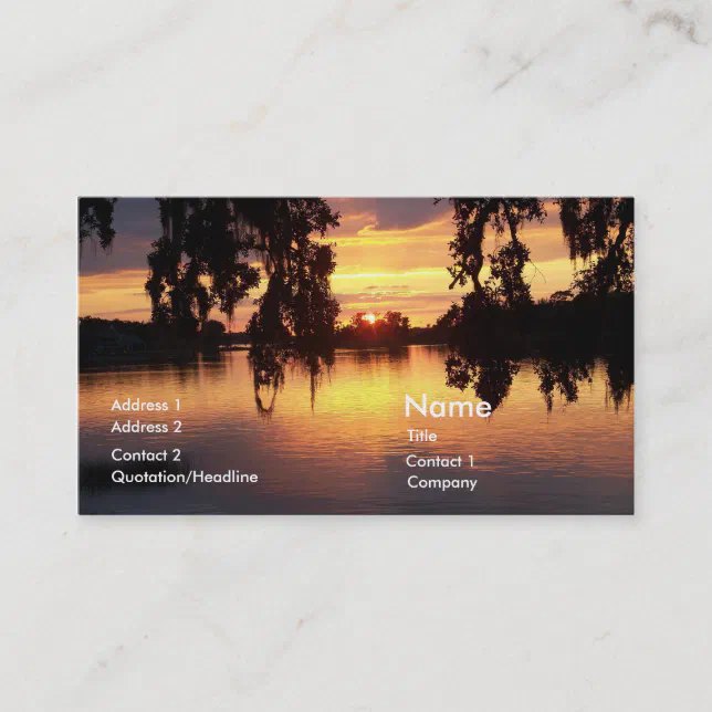 Florida Sunset Business Card Profile Card Photo | Zazzle