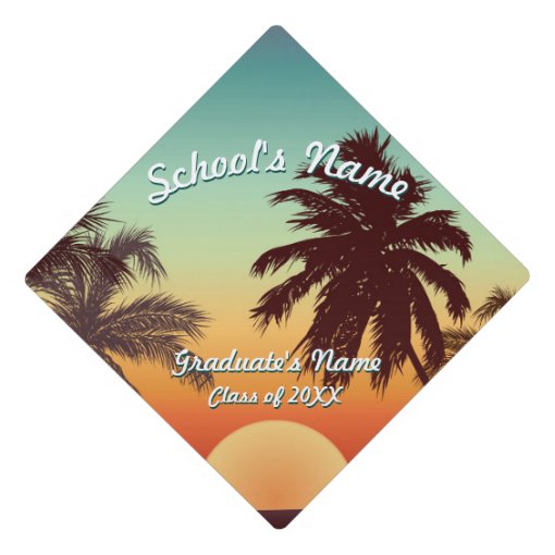 Florida Sunset Graduation Cap Topper | Zazzle Florida Sunset Graduation Cap Topper | Zazzle