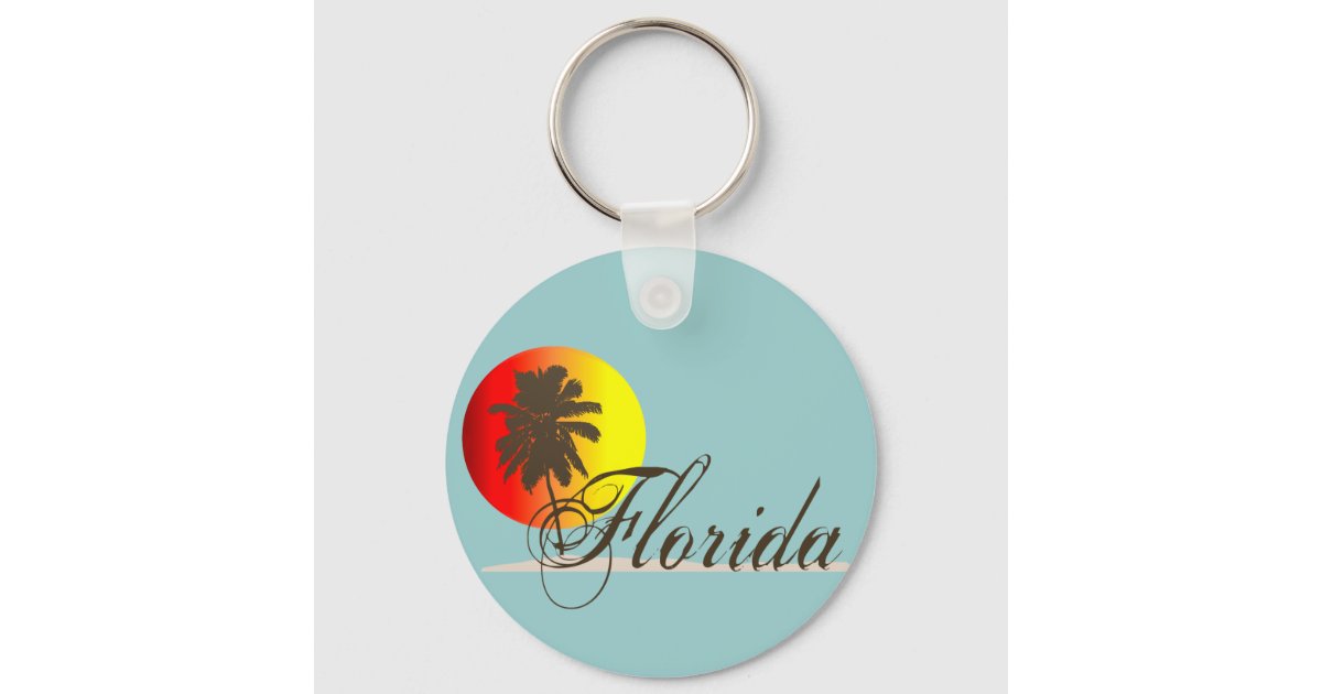 Florida Sunset Keychain | Zazzle