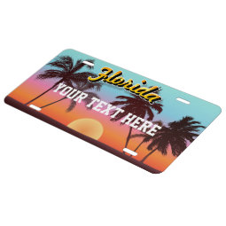 Florida Sunset License Plate | Zazzle