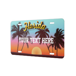 Florida Sunset License Plate | Zazzle
