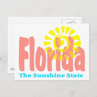 Florida The Sunshine State Postcard | Zazzle