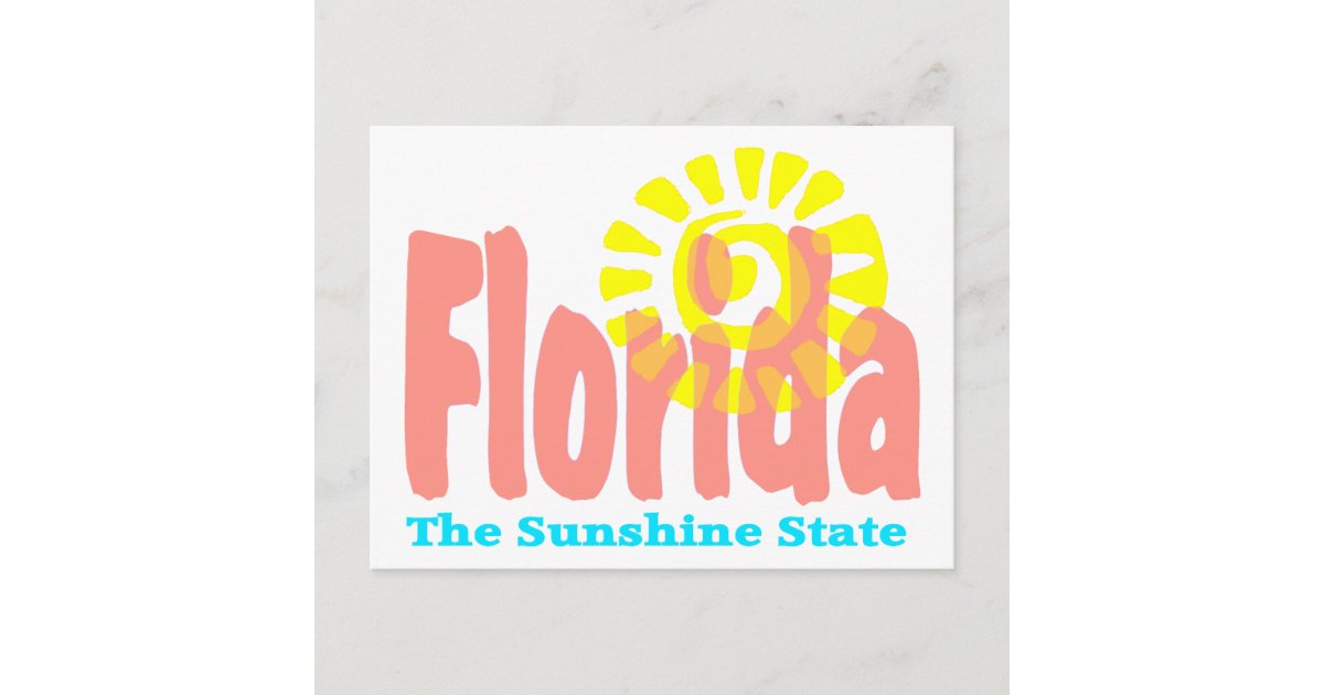 Florida The Sunshine State Postcard | Zazzle